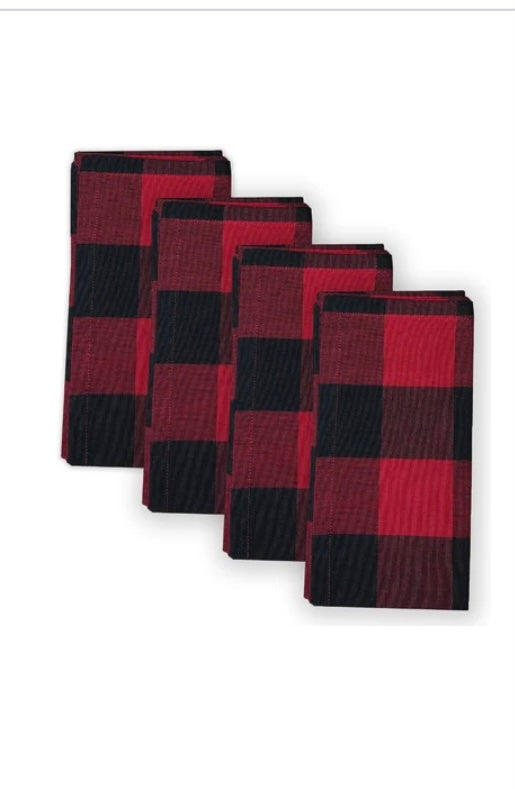 Danica Alastair Farmhouse Living Holiday Buffalo Check 4 Piece Cotton ...