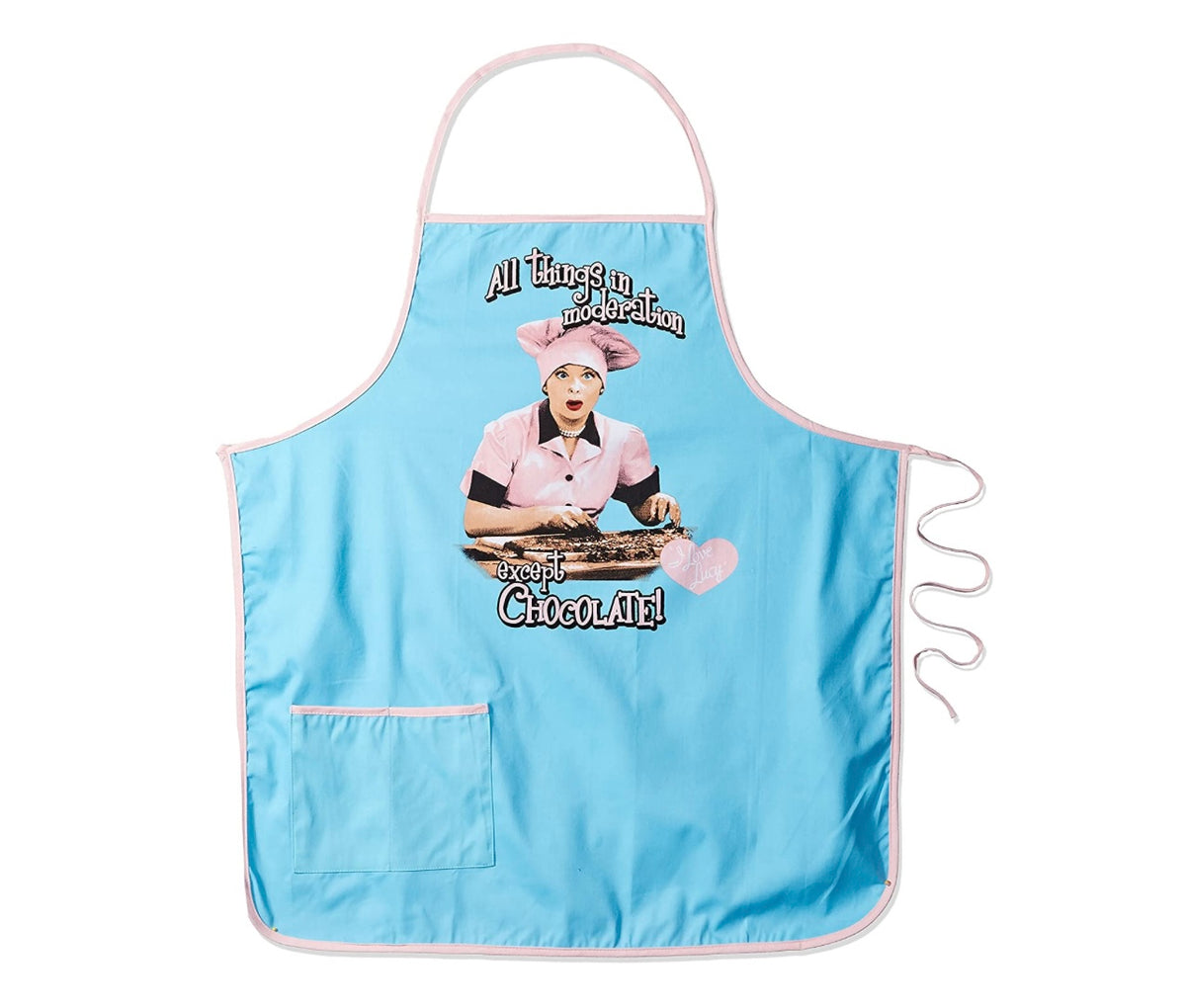 Spoontiques I Love Lucy Apron, Blue – Artesano Galleria