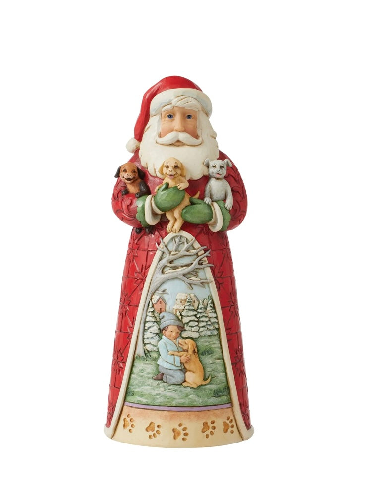 Enesco Santa with Puppies Jim Shore Heartwood Creek – Artesano Galleria